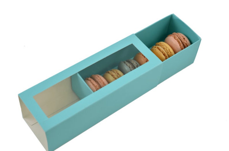 Template of Box for Macaron With Sleeve Window and 6 Section - Etsy