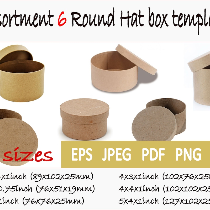 Round Hat Box - Etsy