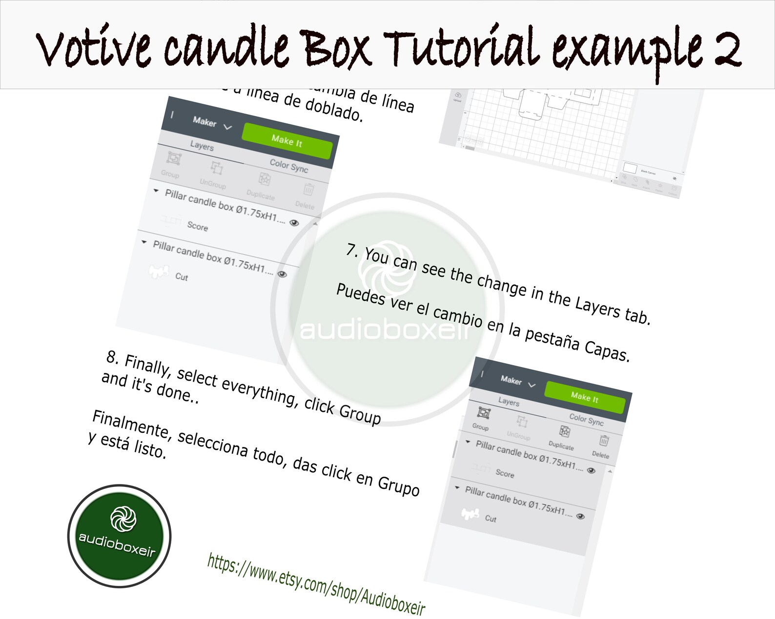 Votive Candle Box Template 1.75x1.75x2 Vector PDF SVG - Etsy