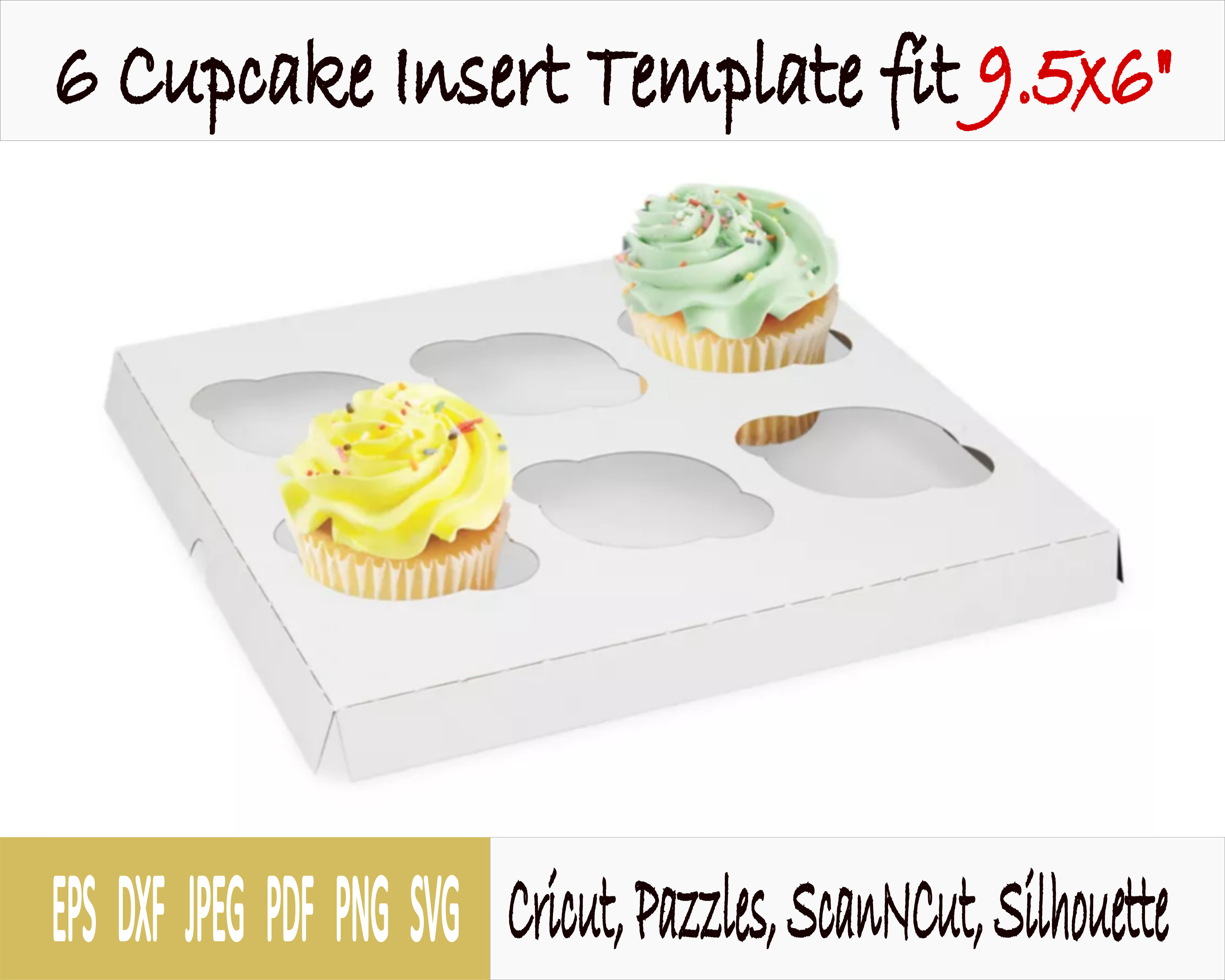 Single Cupcake Box Template