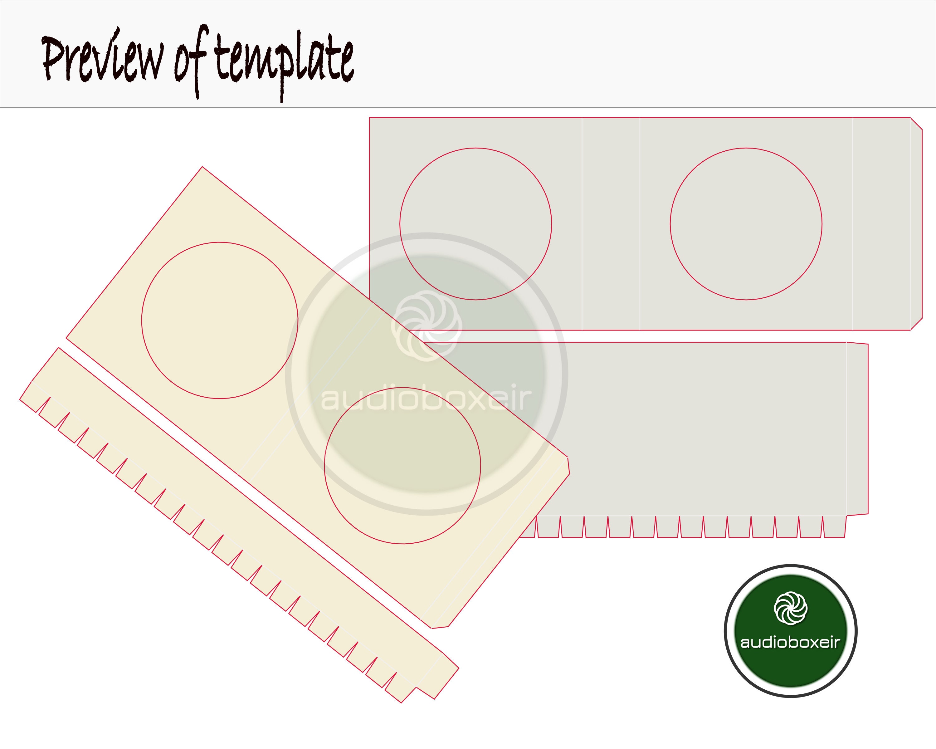 Template of Box for Round Hat (6"x4"x1") - Etsy