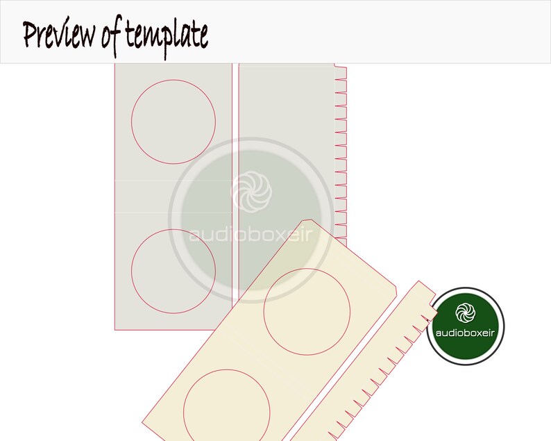 Template of Box for Round Hat 4x4x1 - Etsy