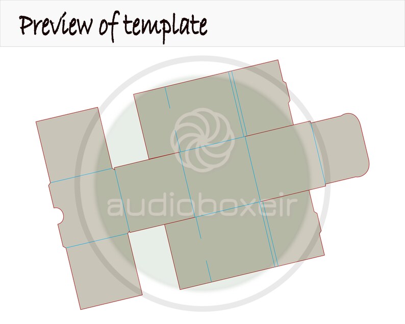 Template of Box Mailer 3x3x3 - Etsy