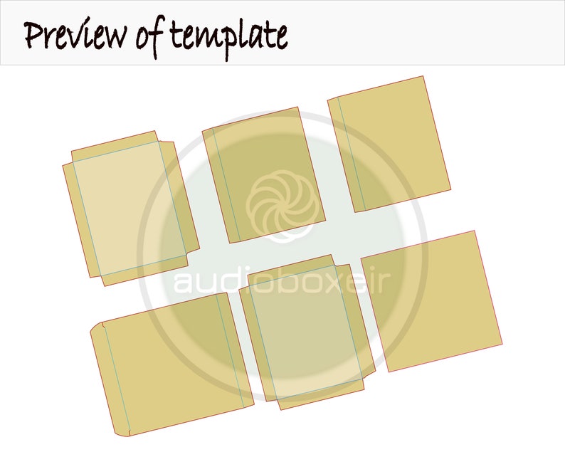 Gift Box Template 8x6x8 Adapted for 12x12 Mat PDF SVG DXF Eps - Etsy