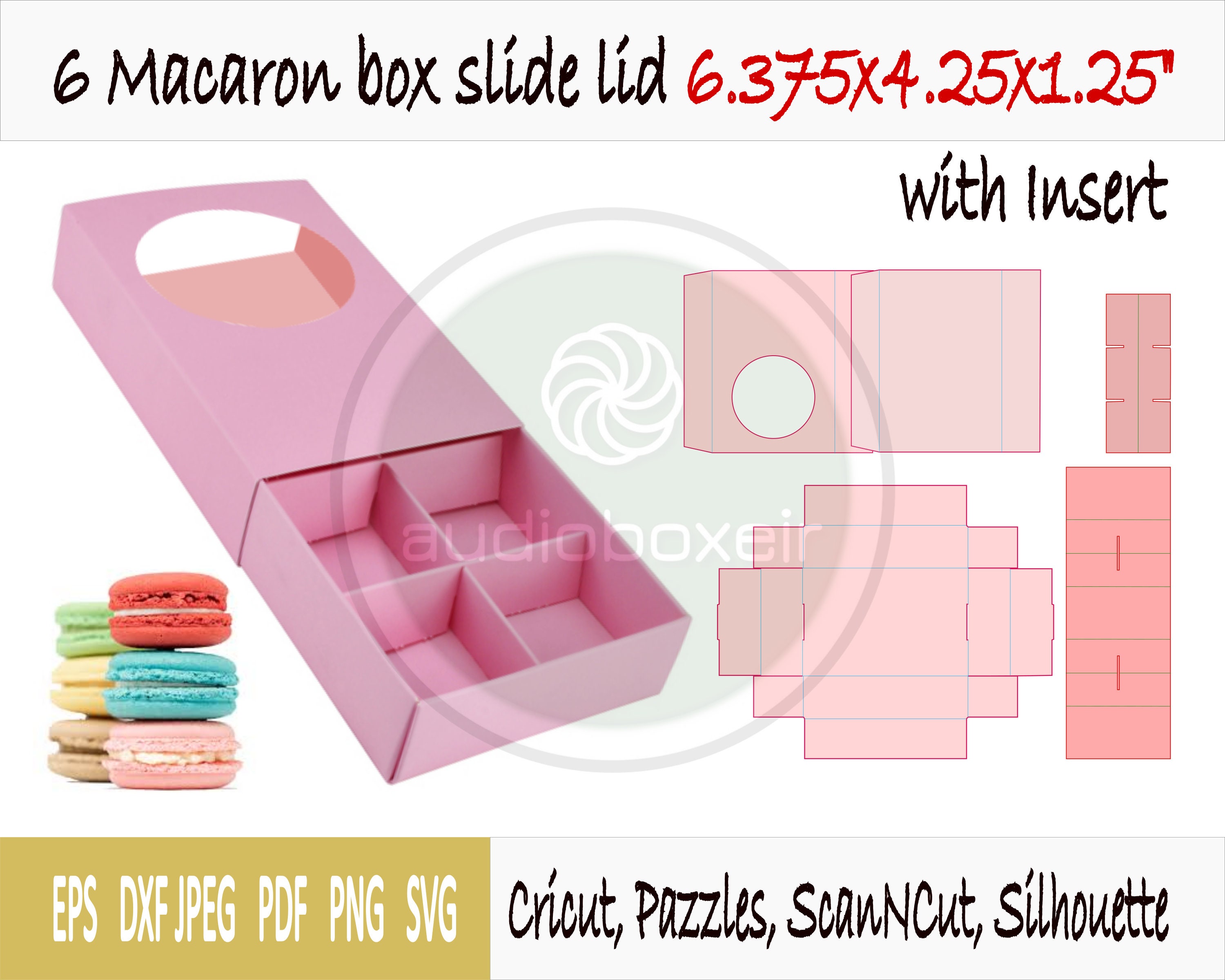 Macaron Box Template