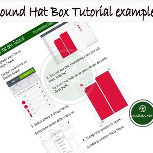 Template of Box for Round Hat (3"x2"x0.75") - Etsy