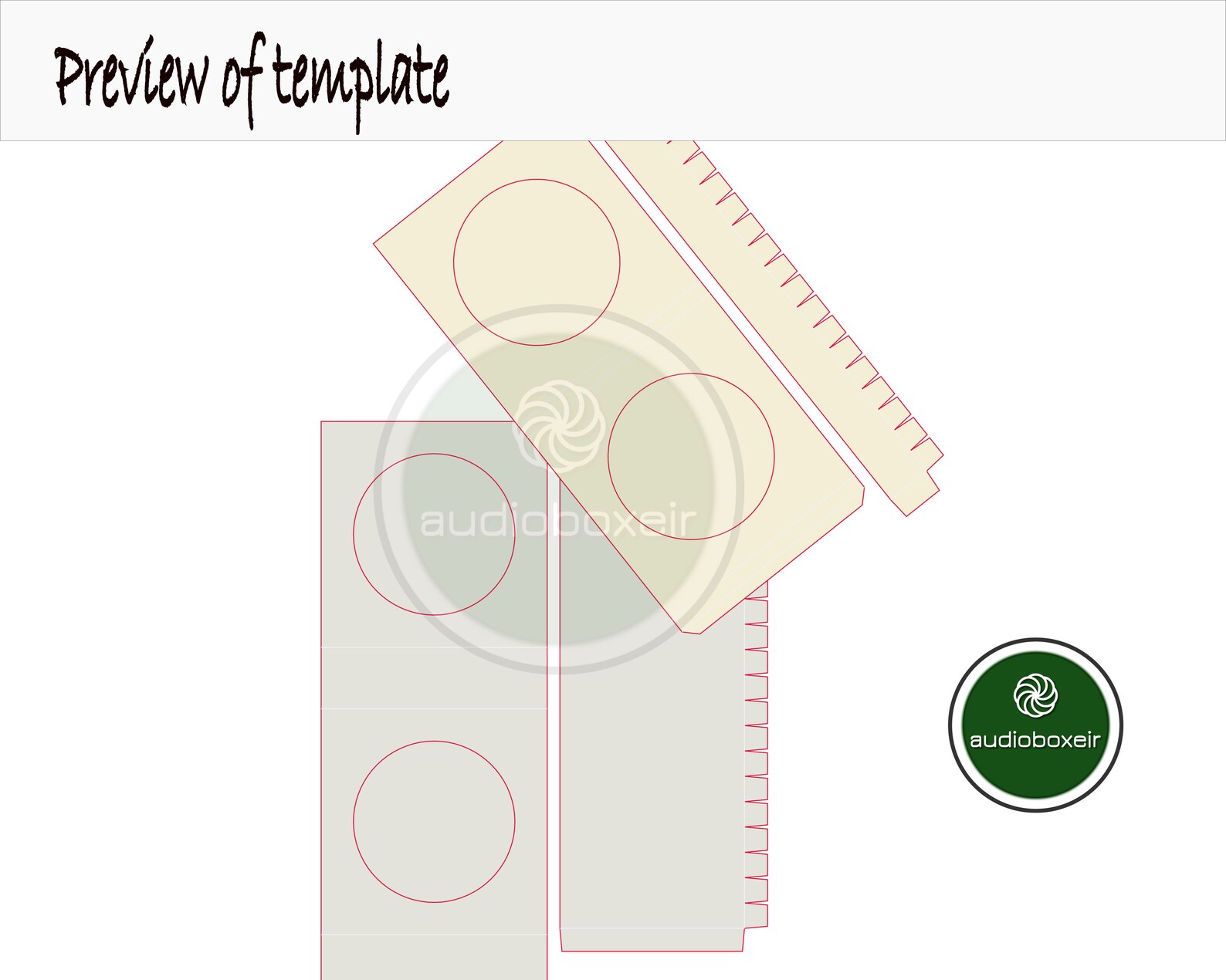 Template of Box for Round Hat (7"x4"x1.5") - Etsy