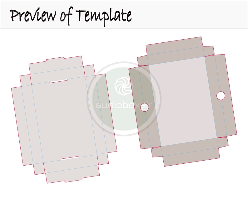 Template of Box for Greeting Card A6 - Etsy