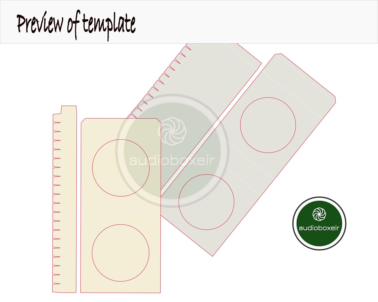 Template of Box for Round Hat (10"x5"x1.5") - Etsy