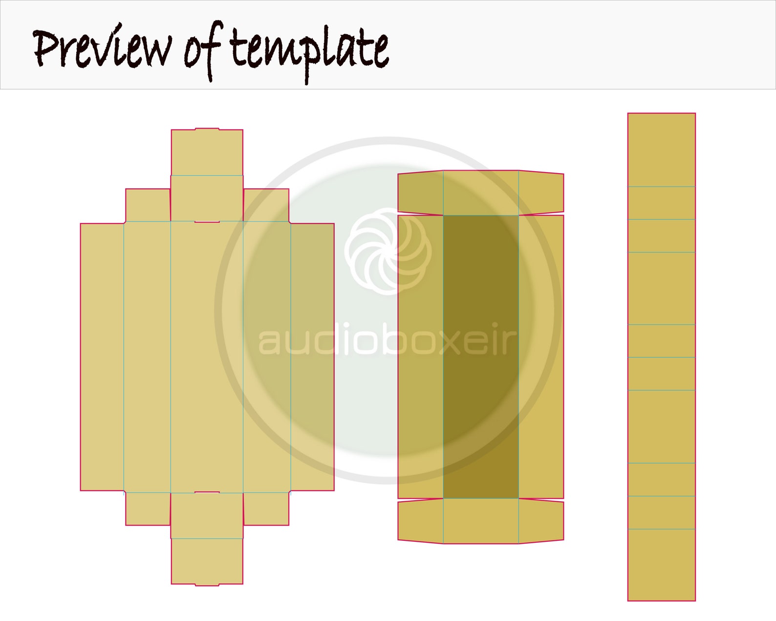 Template of Box for Chocolate With 4 Section Insert (7.5"x2"x1.25") - Etsy