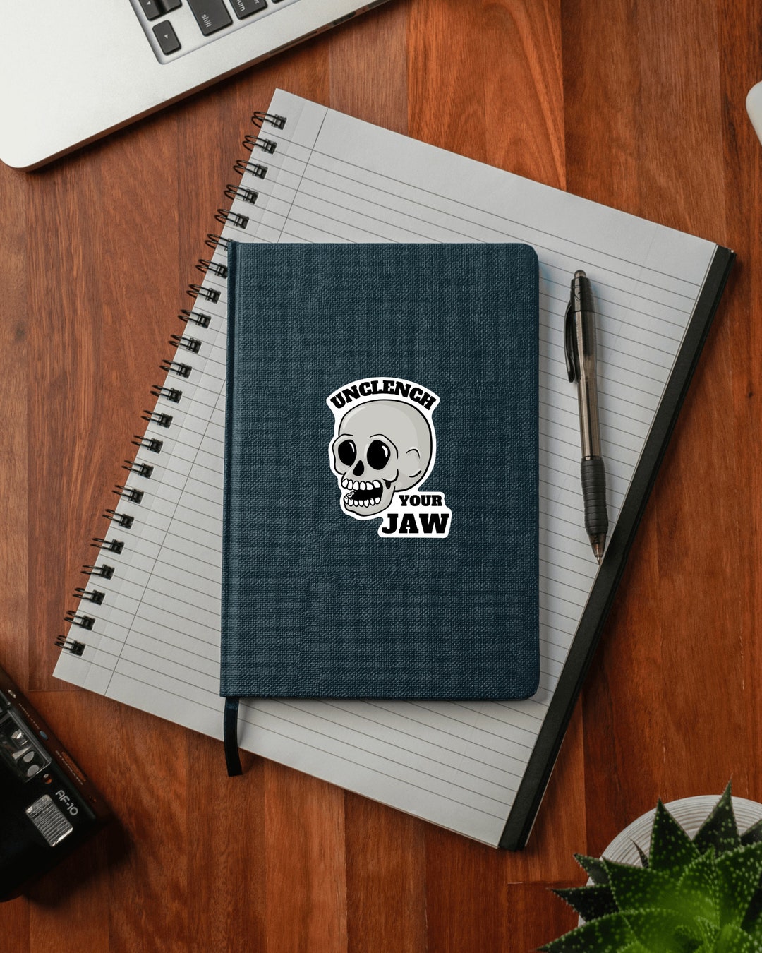 Unclench Your Jaw Skull Sticker Water Resistant Original - Etsy