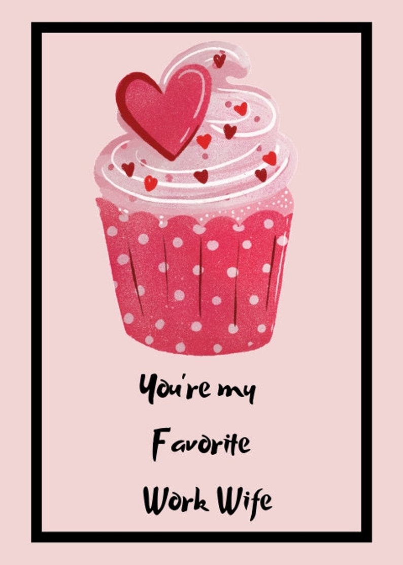 You're My Favorite Work Wife Funny Co-worker Valentine Card - Etsy