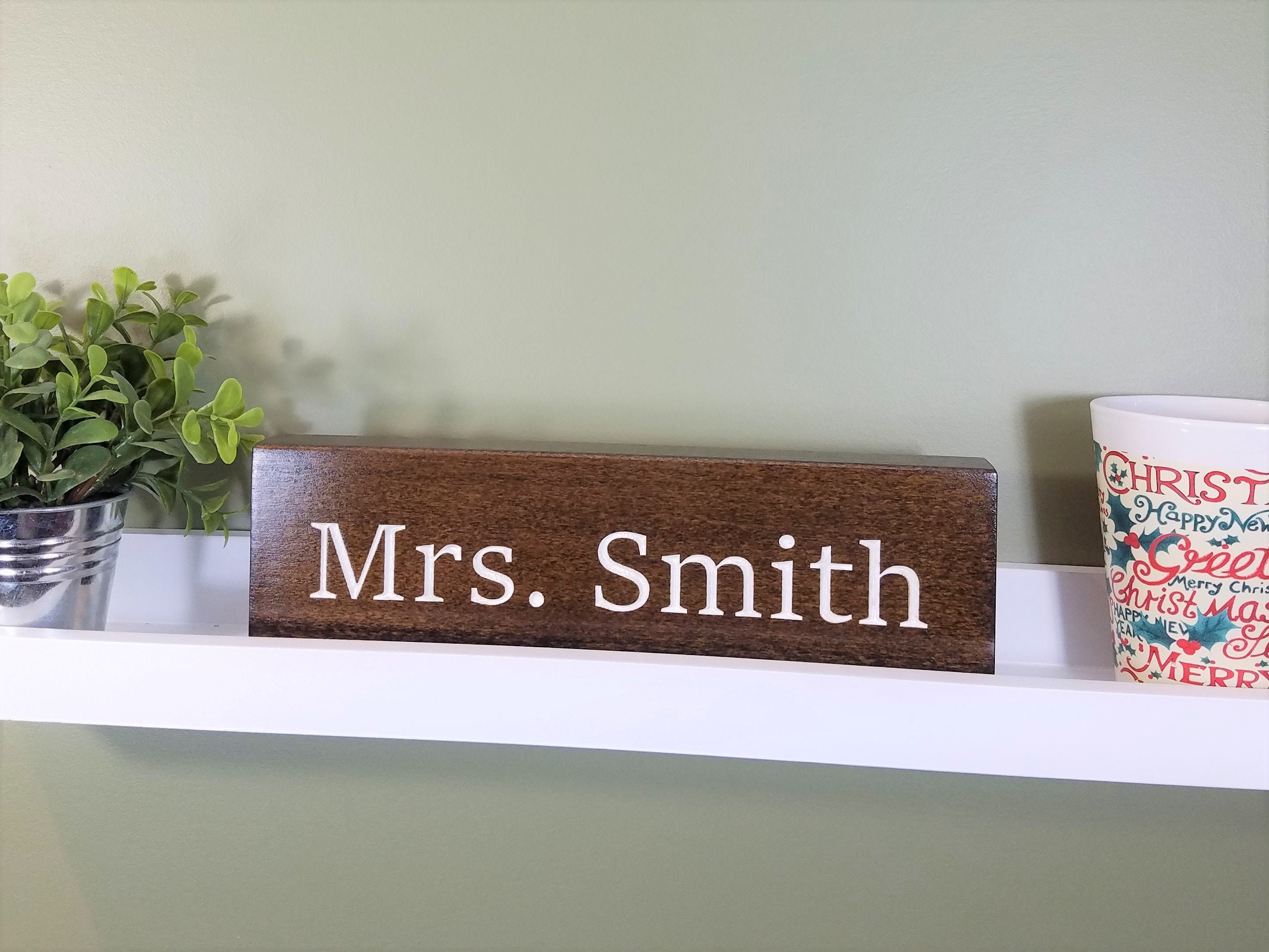 Desk Name Plate Teacher Gift Teacher Sign Desk Decor | Etsy