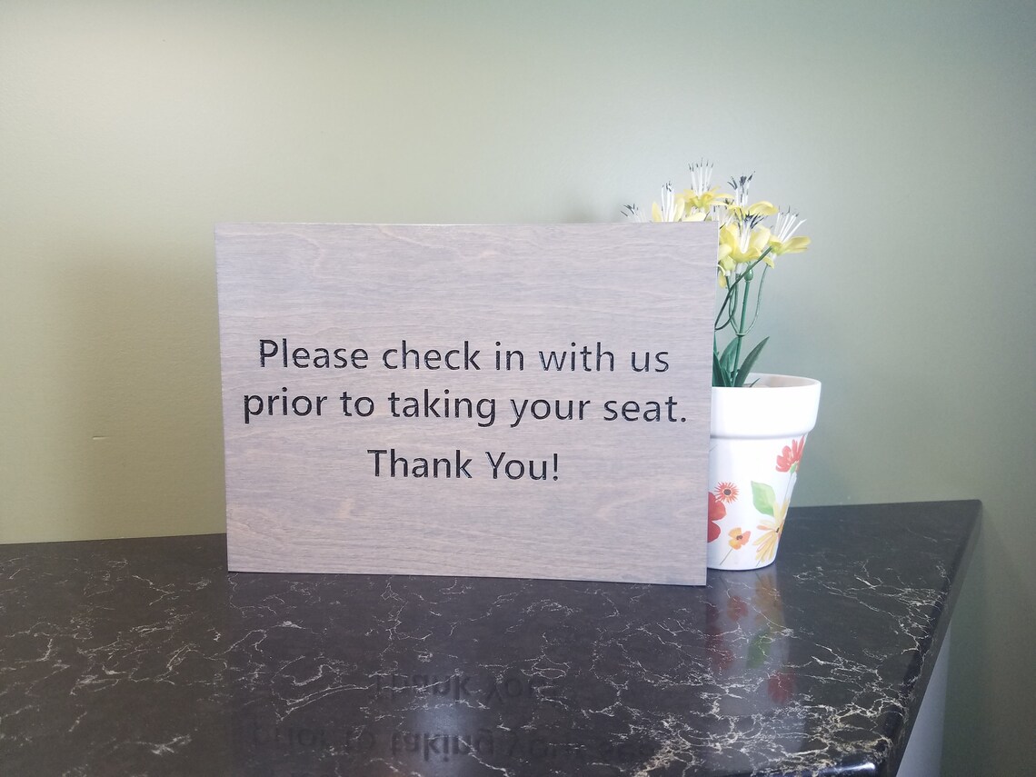 Reception Desk Sign Business Sign Office Door Sign Office - Etsy