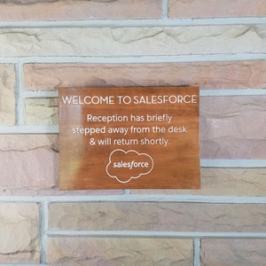 Reception Desk Sign, Business Sign, Office Door Sign, Office Decor ...