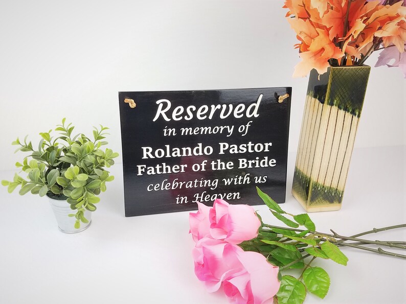 Reserved Sign Wedding Wedding Memorial Sign in Loving Memory - Etsy