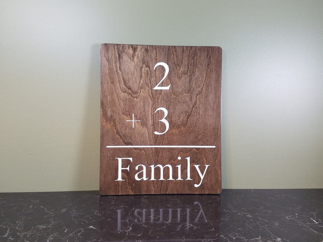 Family Flashcard Sign, Family Sign, Personalized Family Sign, Wood ...