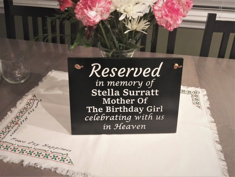 Reserved Sign Wedding Wedding Memorial Sign In Loving Memory | Etsy