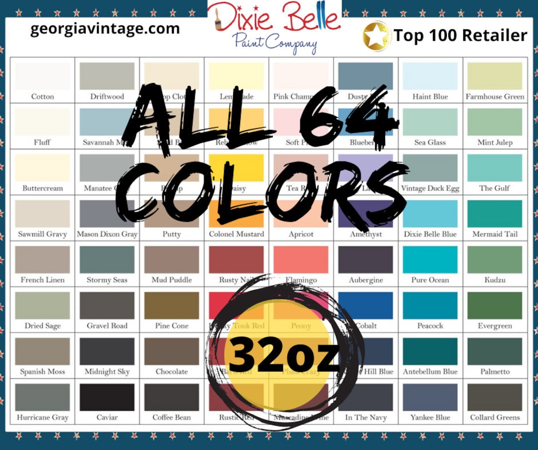 32oz Dixie Belle Chalk Mineral Paint All Colors - Etsy