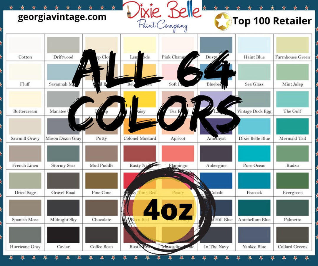 4oz Dixie Belle Chalk Mineral Paint All Colors - Etsy