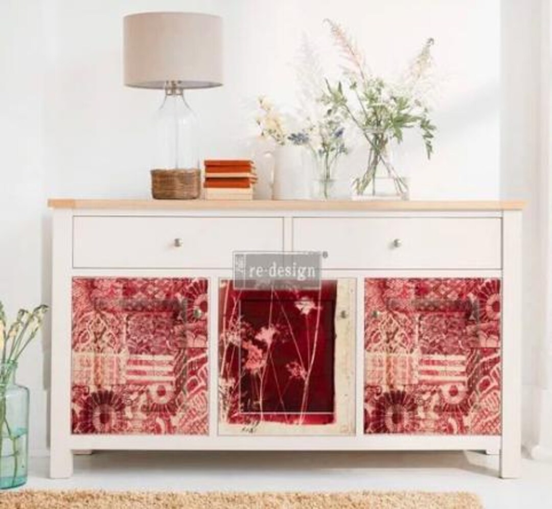 BOTANICAL PRINT, Rub-on Transfer, 15 X 23", Decor Transfer, Redesign ...