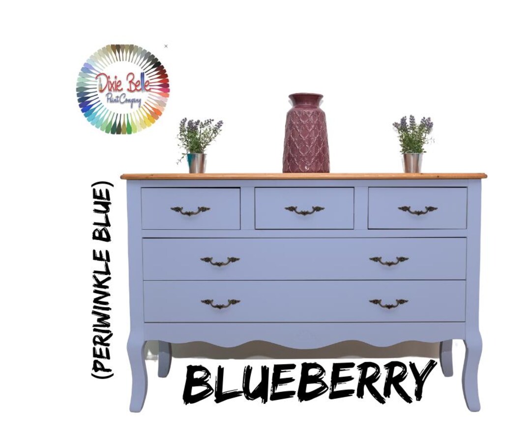 Dixie Belle - Blue Chalk Mineral Paint - BLUEBERRY - Periwinkle Blue - Etsy