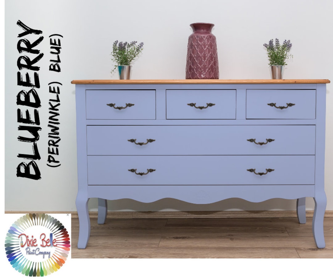 Dixie Belle Blue Chalk Mineral Paint Blueberry Periwinkle Blue - Etsy