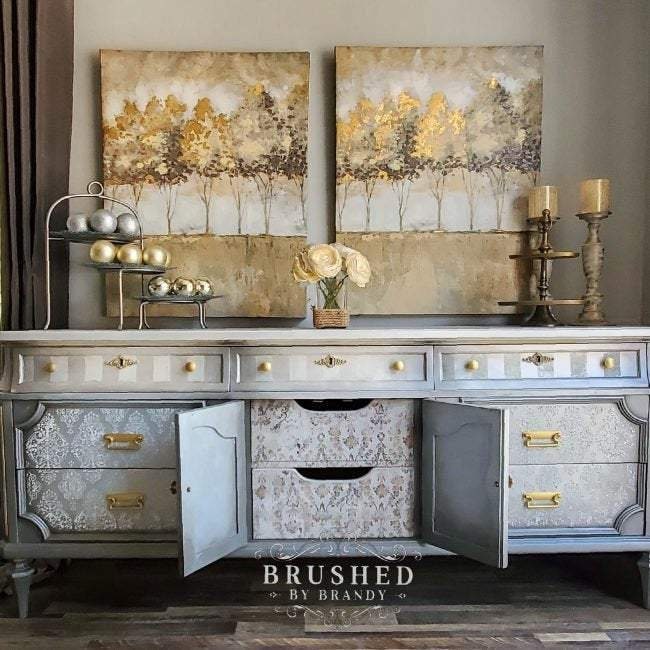 WASHED DAMASK Decoupage Tissue Paper LARGE 19 X | Etsy