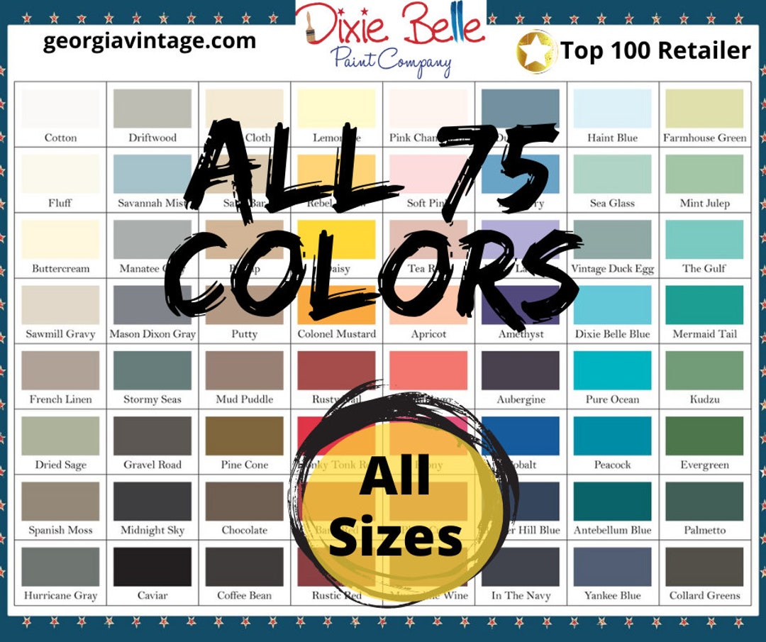 Dixie Belle Chalk Mineral Paint, All Colors, All Sizes - Etsy