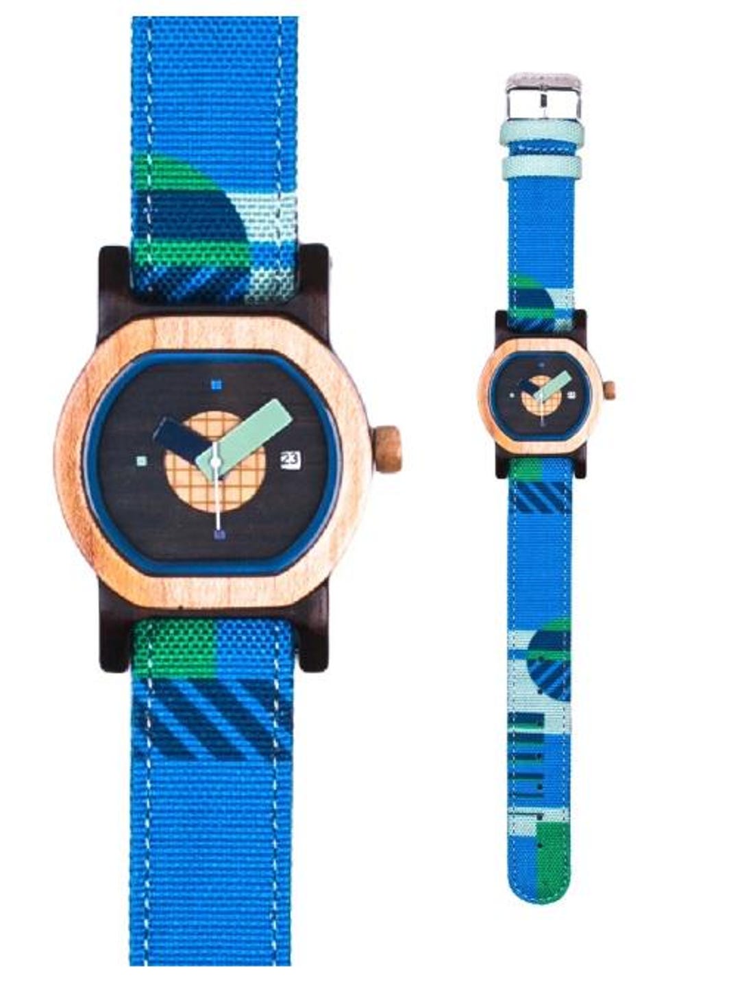 Unique Unisex Wooden Watch Woodka New Hexo Sonokeling Blue - Etsy