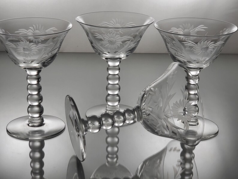 Rare Set of 4/vintage Imperial Floral Liquor Cocktail - Etsy