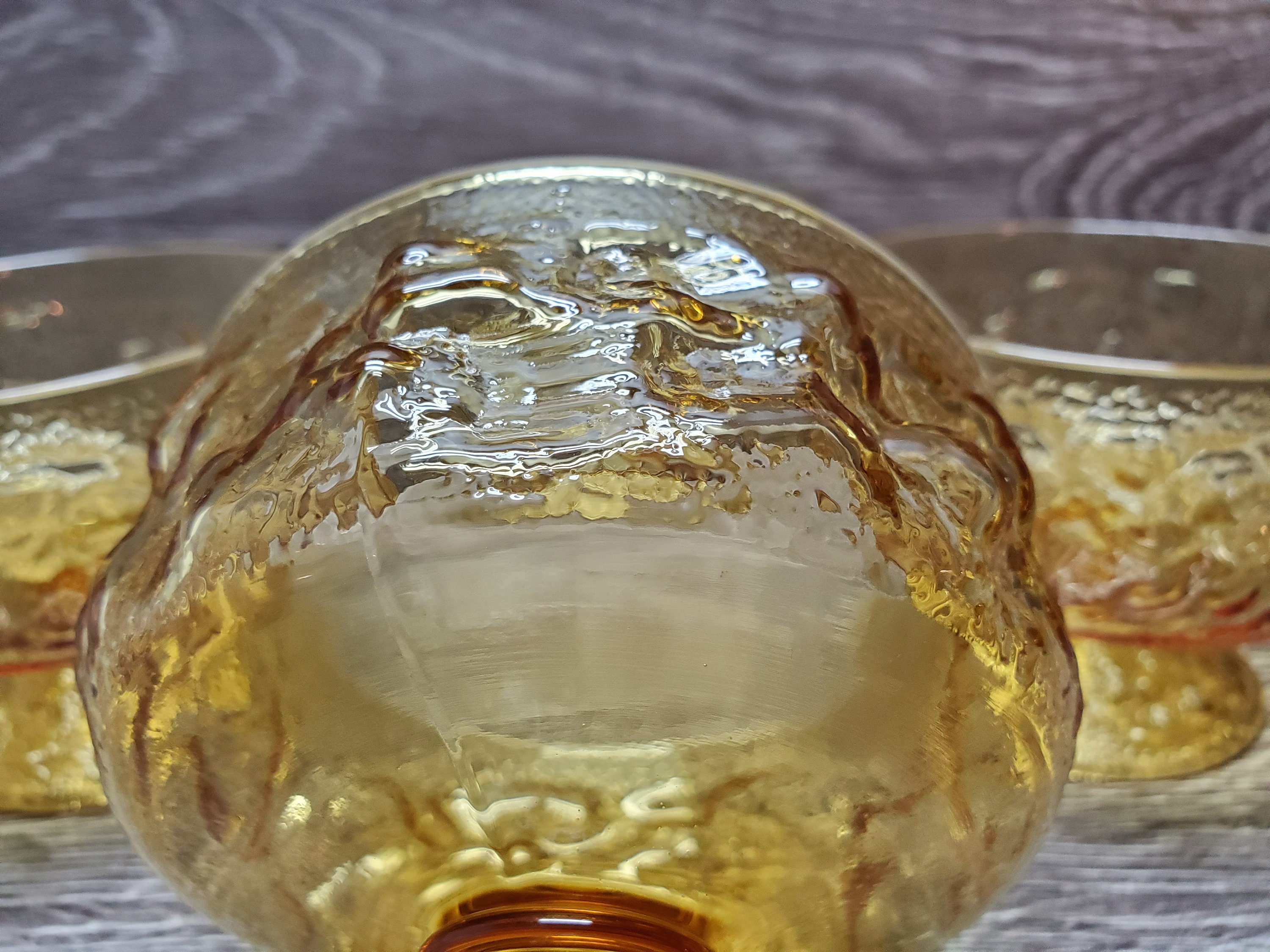 Vintage Set of 4/Anchor Hocking/Milano Amber Sherbert | Etsy