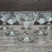 Set of 6/mid Century Modern/libbey Wheat Champagne/low Sherbert Glasses/gray Cut/etched Floral ...