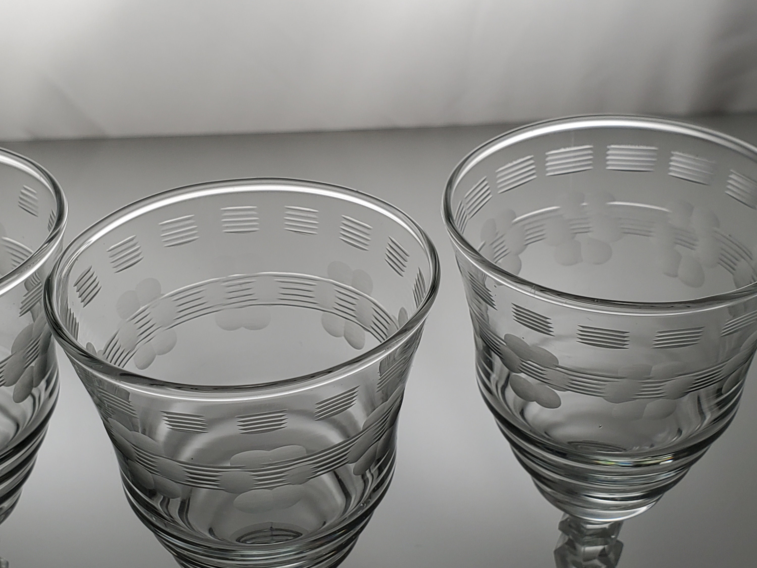 Set of 4/Mid Century Modern/Rock Sharpe Libbey 3005-10 Wine | Etsy