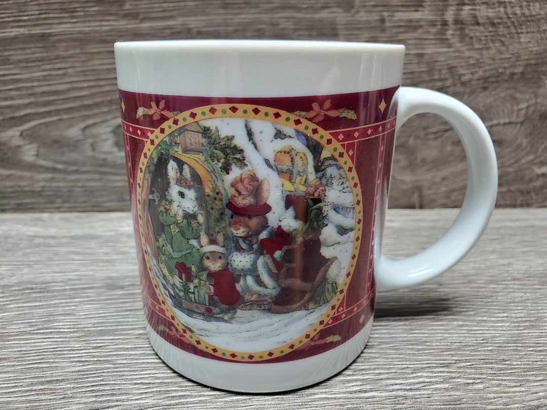 Vintage Noël Peter Rabbit Coffee Cup/Mug/1980s/Tea Cup/Winter Scene ...