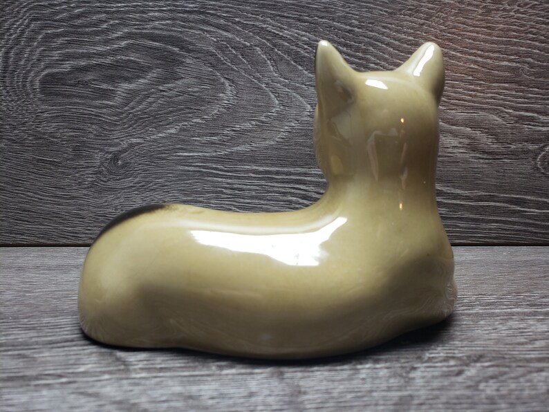 Vintage Ceramic Siamese Cat/custom Hand Painted/brazilian - Etsy