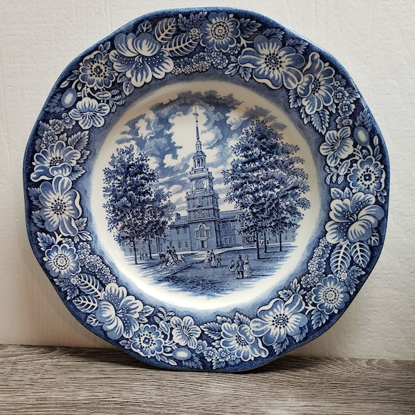Liberty Blue Historical Colonial Scenes - Etsy