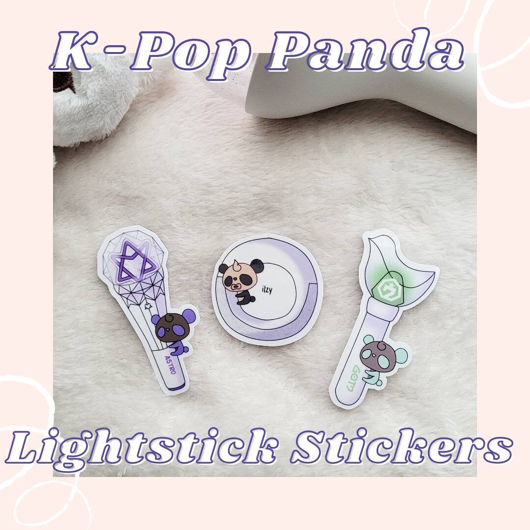 PANDA KPOP LIGHTSTICK Stickers Kawaii Cute K-pop Fanmade - Etsy