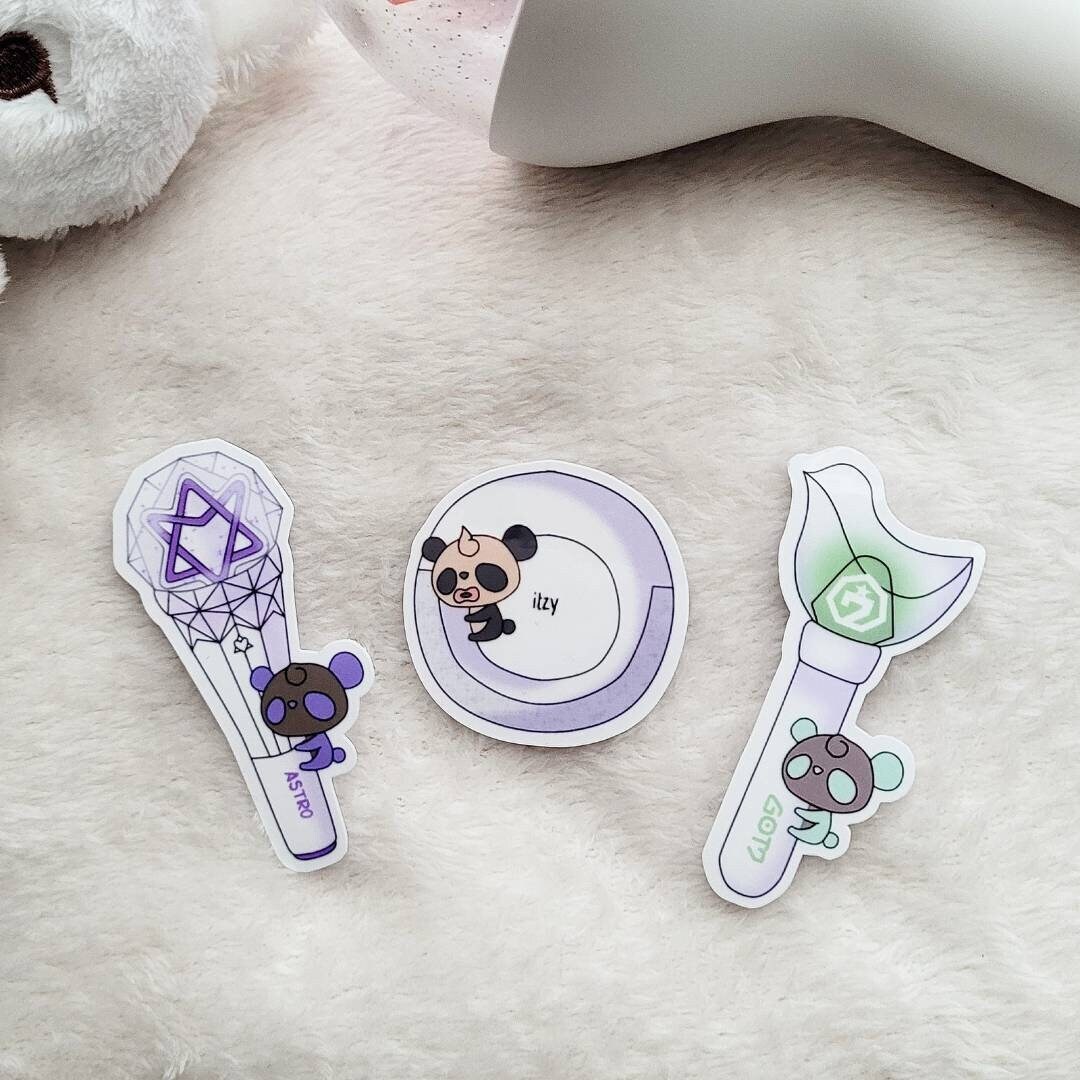PANDA KPOP LIGHTSTICK Stickers Kawaii Cute K-pop Fanmade - Etsy