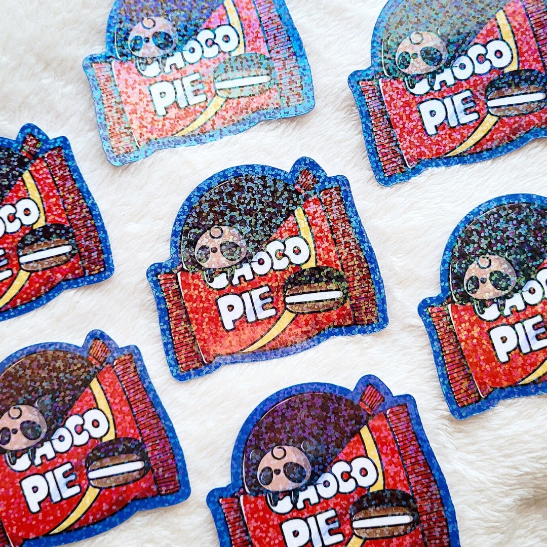 CHOCO PIE STICKER | Kawaii Cute Chocolate Panda Korean Snack Stickers ...