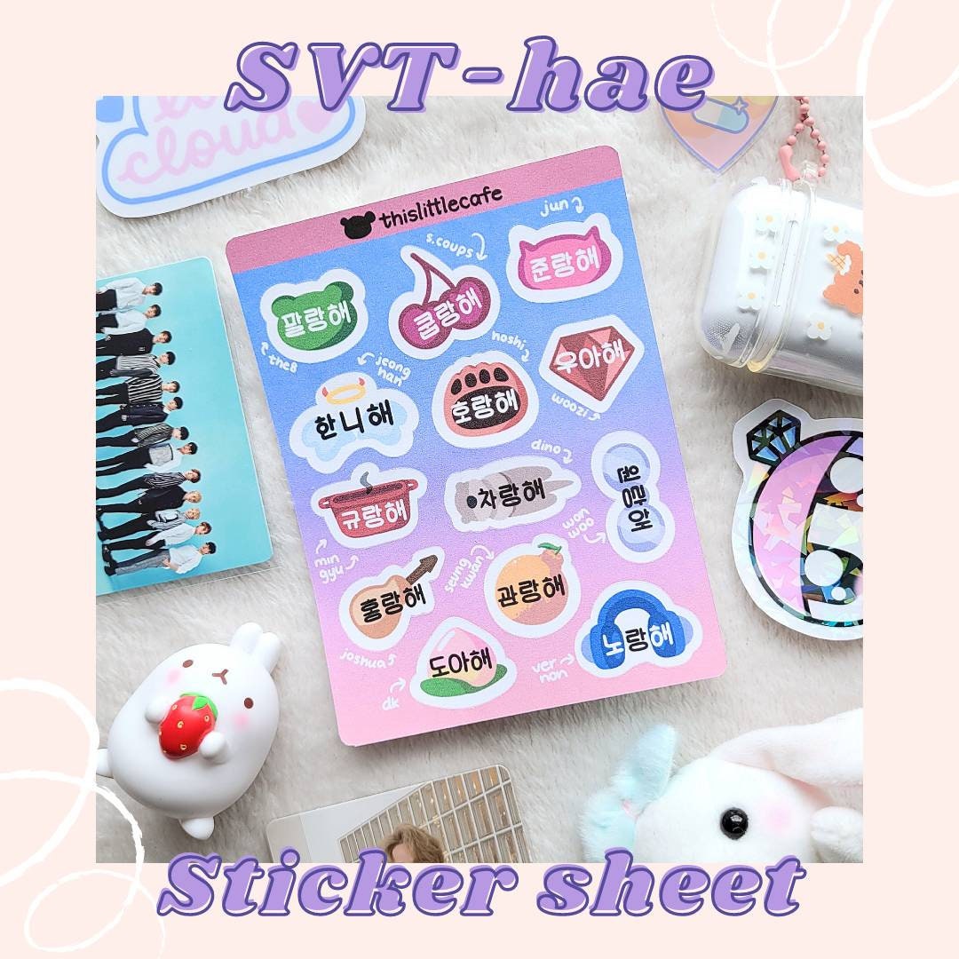 Seventeen-hae STICKER Sheet SVT Horanghae Wooahae Kpop K-pop - Etsy