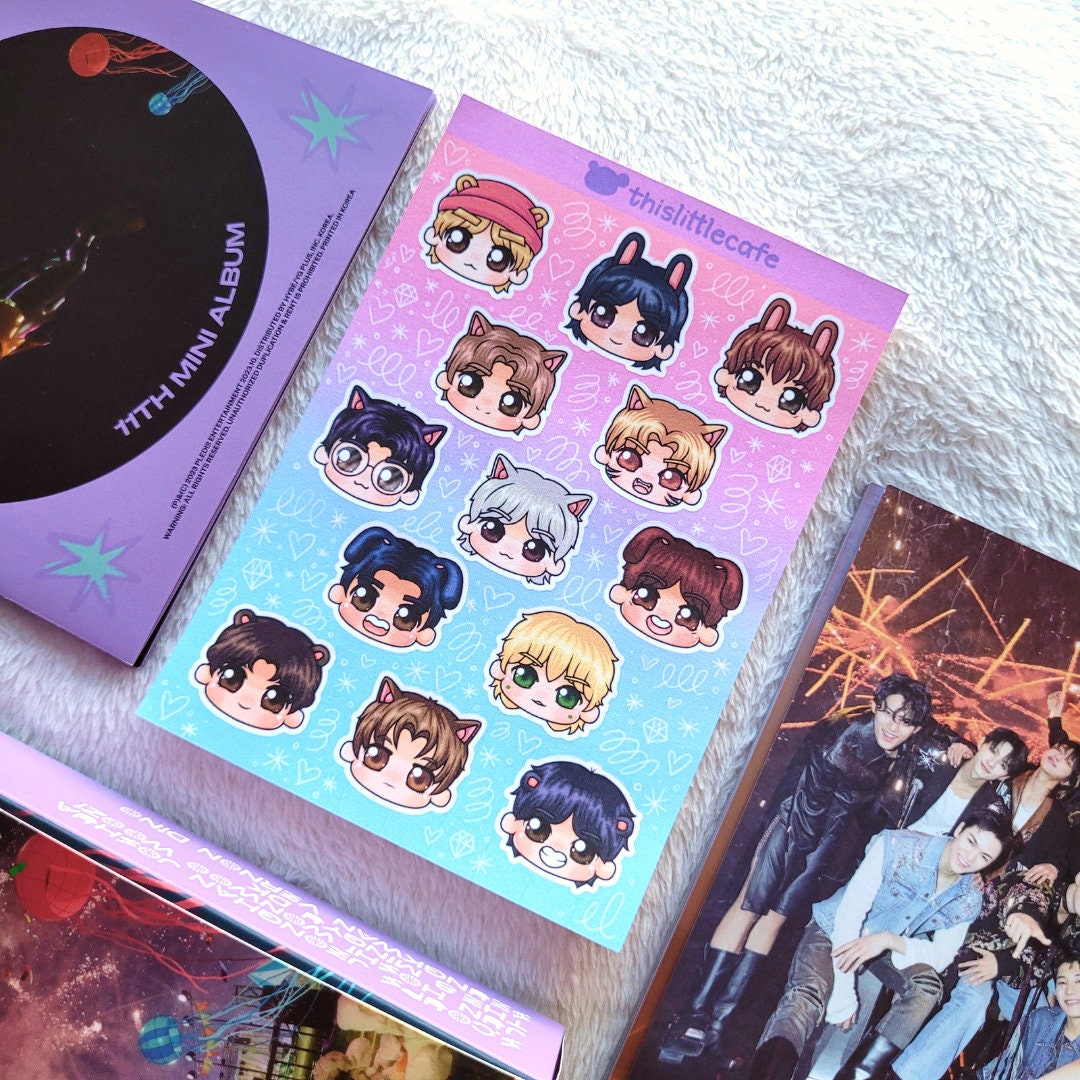 SEVENTEEN Chibi STICKER Sheet Svt Kpop K-pop Deco Decor - Etsy