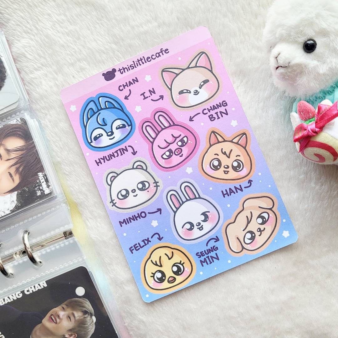 SKZ Skzoo Chibi STICKER SHEET | Stray Kids Kpop K-pop Deco, Decor ...