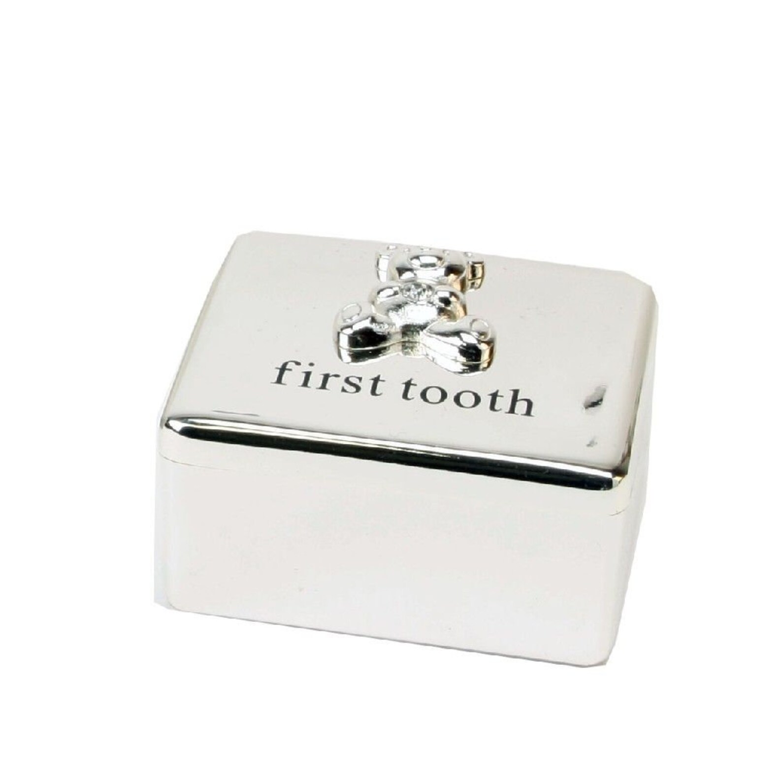 Personalised First Tooth Teddy Bear Keepsake Box- Engraved Christening ...