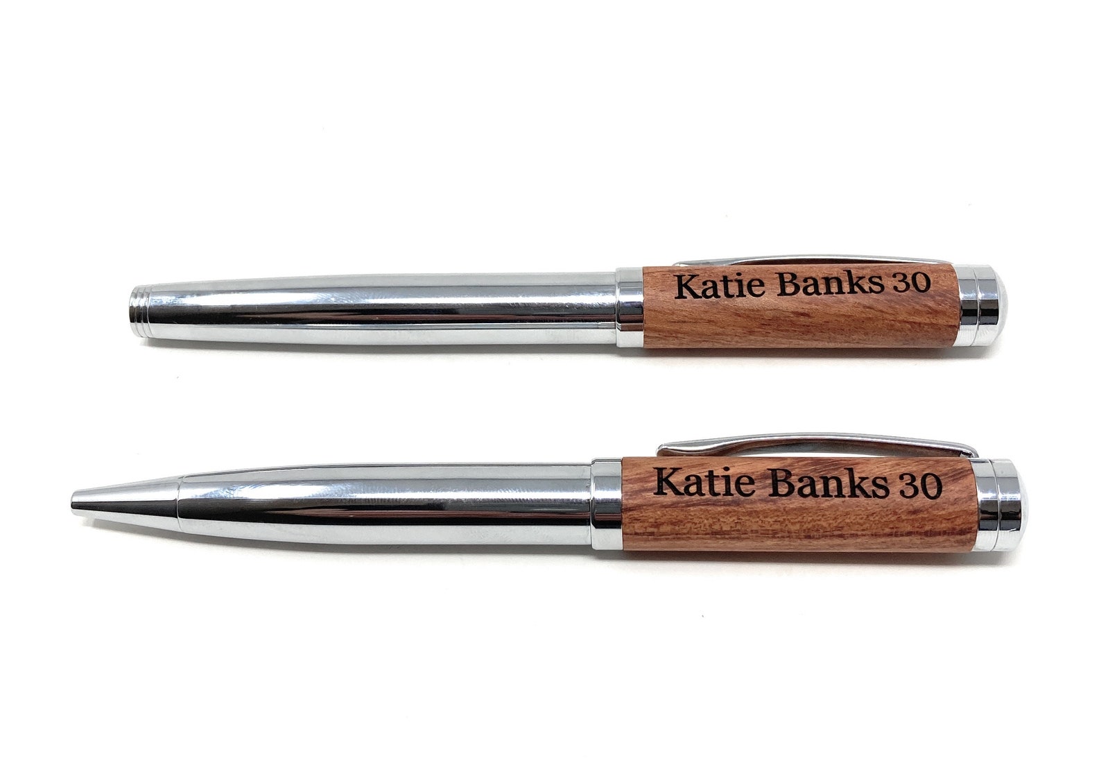 Personalised Wooden Roller Ball & Ball Point Pen Set Custom - Etsy UK