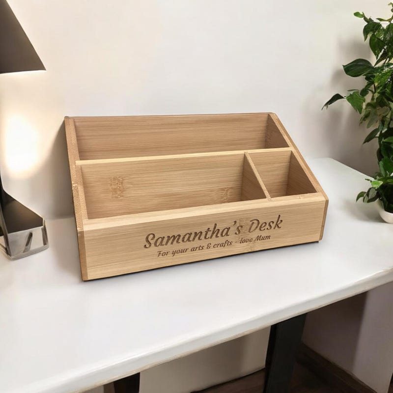 Wooden Desk Tidy - Etsy UK