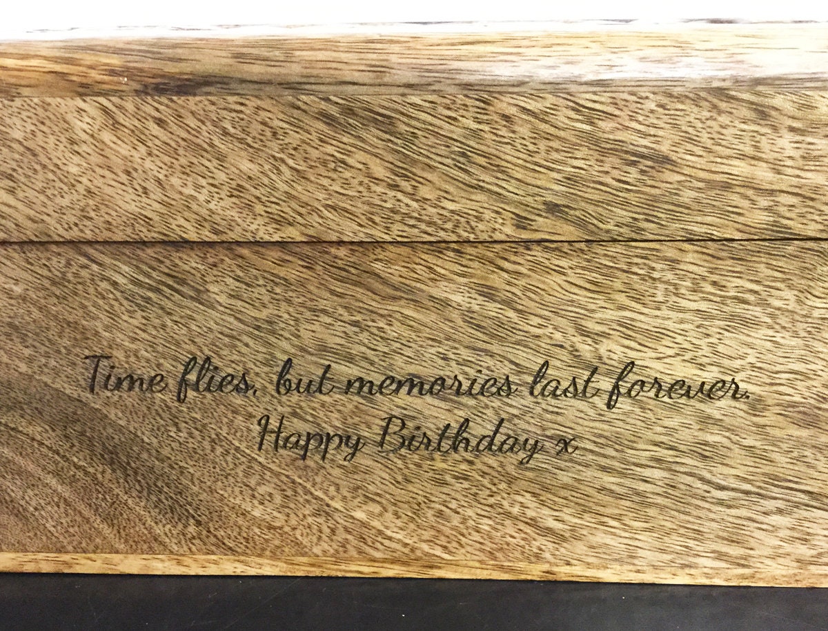 Personalised Small Heart Mango Wood Trinket/Keepsake Box | Etsy