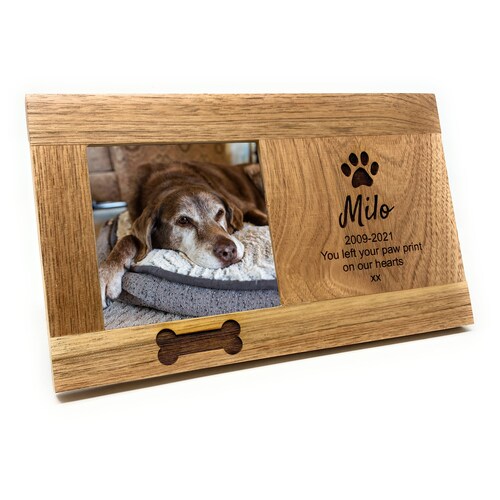 Personalised Dog Memorial Photo Frame Keepsake Engraved - Etsy