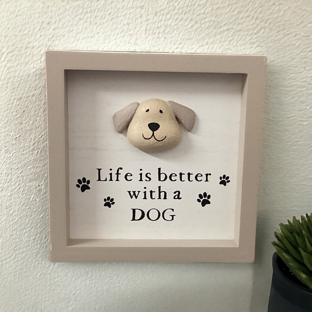 Pebble Dog Paw Print Pet Wall Hanging Plaque - Dog Puppy Animal Lover ...