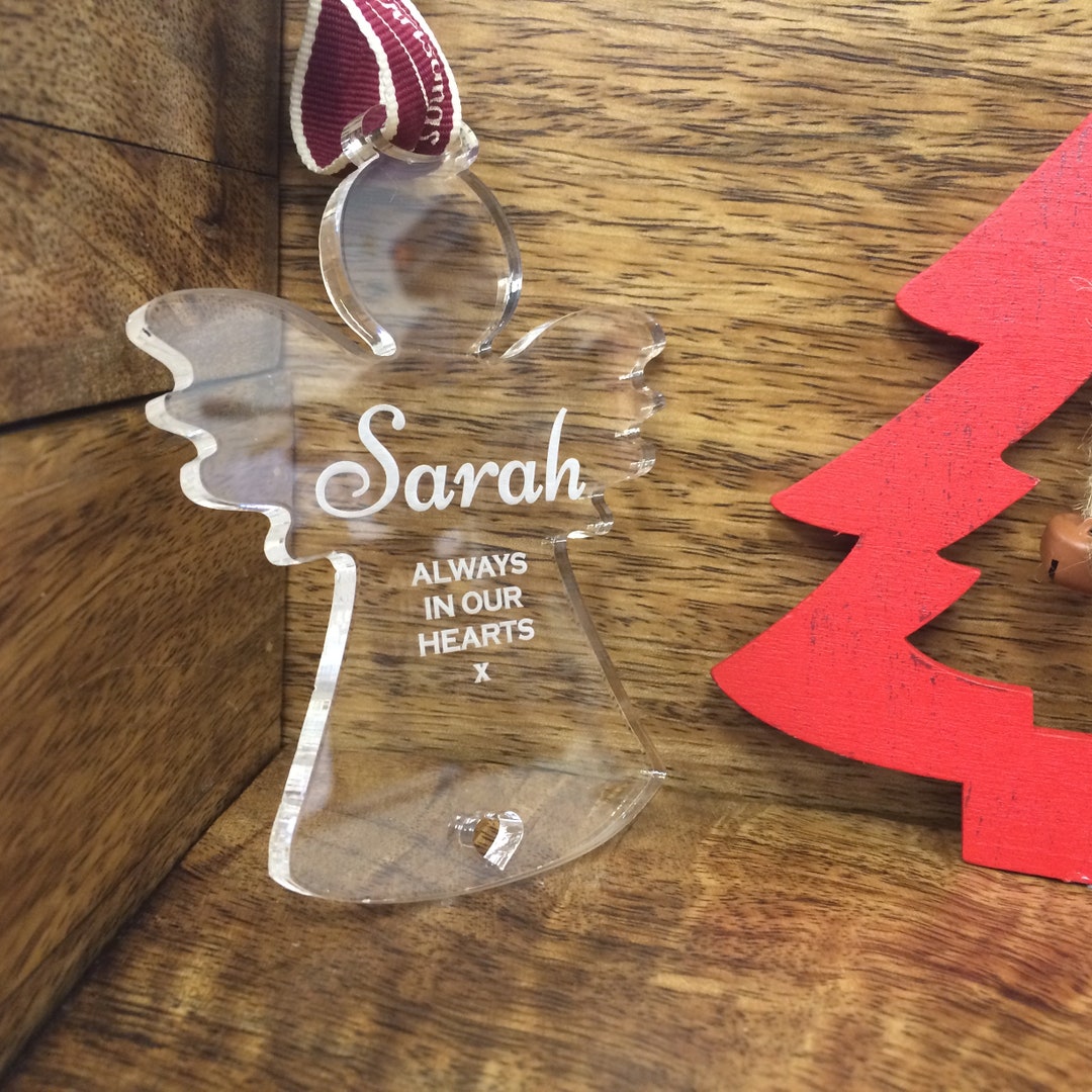 Personalised Memorial Angel Christmas Tree Decoration - Perfect Way to ...